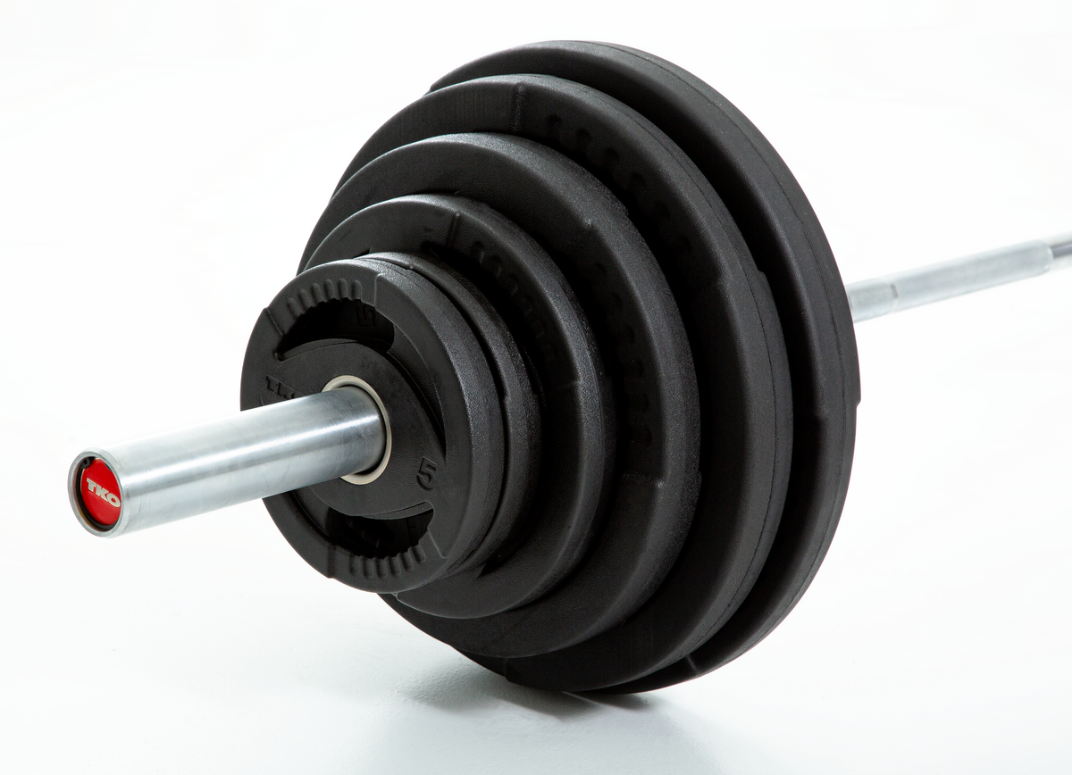 TKO 300lb Olympic Rubber Plate Set w/ 1,500lb Bar & Collars – Superior ...